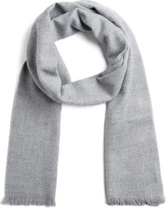 Qualicoq Echarpe Longue Hiver et Mi-saison - Made in France - Echarpe Homme et Echarpe Femme top El&eacute;gance - 16 Couleurs Unies - Confort et Douceur (Gris clair)
