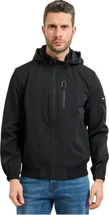 Yes-Zee YES Zee, Homme, Vestes, Noir, Taille: M Veste de Printemps avec Capuche