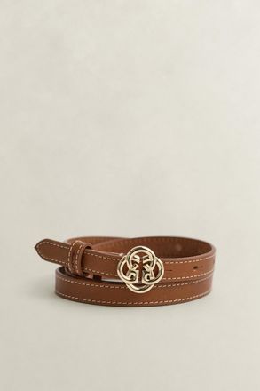 GANT Damen Monogram Lederg&uuml;rtel mit Schnalle (105/42) COGNAC