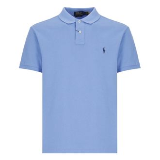 Ralph Lauren Homme, Tops, Bleu, Taille: L Polo Piqu&eacute; Coupe Slim
