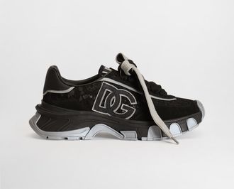 Dolce & Gabbana Dg Country Road Fabric Sneakers - Frau Sneakers Schwarz 41.5