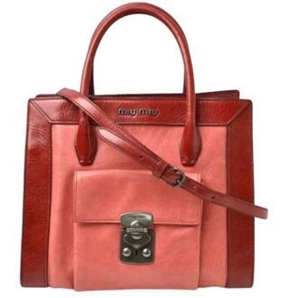 Miu Miu Sac bandouli&egrave;re en cuir Pre-owned - Femme - Pre-owned - Rose - Taille: ONE Size