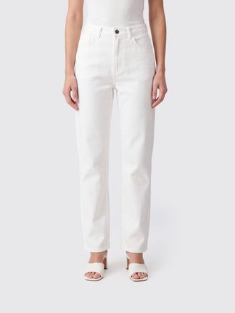 R&oacute;he Jean baggy Bruun taille haute &agrave; cinq poches en denim de coton