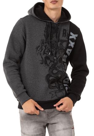Cipo & Baxx Herren Hoodie Sweatshirt CL541 Anthrazit - Stylischer Pullover im Casual Streetwear Look mit Kapuze & K&auml;ngurutasche - Bequemes Oberteil f&uuml;r Alltag & F