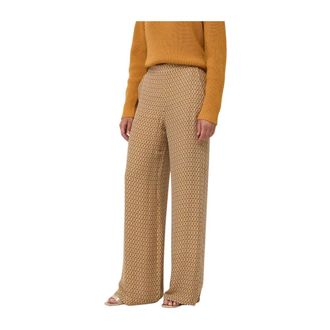 Michael Kors Pantalon large &agrave; motif - Femme - Pantalons - Orange - Taille: 36 FR