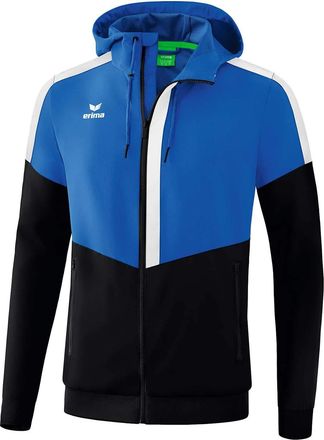 Erima Herren Squad Tracktop Jacke mit Kapuze (1032002), new royal/schwarz/weiß, L