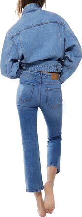 Springfield Damen Kick Flare Jeans, MEDIUM_Blue, 38