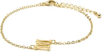 Luxenter Armband Alphabet mit 18-karätigem Gold - Buchstabe M, Einheitsgröße, Metall, Ohne Edelstein