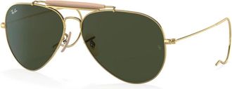 Ray-Ban unisex, Accessoires, Jaune, Taille: 58 MM Outdoorsman Rb3030