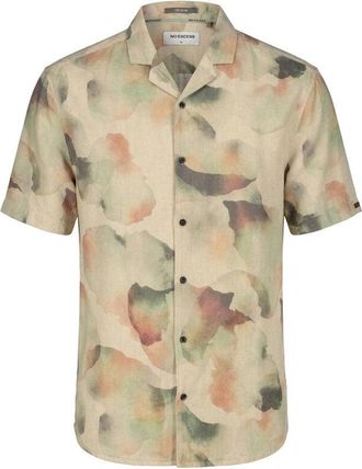No Excess Herren Freizeithemd aus Leinen und Baumwolle