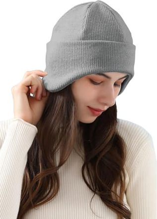 Generic Bonnet Femme Hiver Bonnet Femme Chapeau Femme Hiver Confortable Classique - Bonnet Acrylique Unisexe Hiver, Cache-Oreilles Doux, Chaud et L&eacute;ger pour H