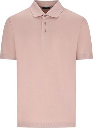 Herno Homme, Tops, Rose, Taille: L Polo Effet Maille Jersey