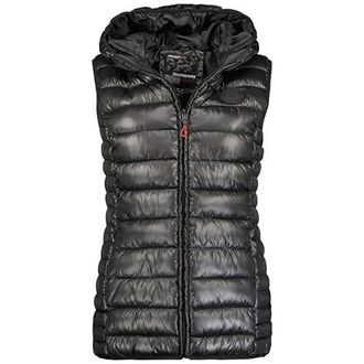 Geographical Norway Annecy Vest Hood Lady - Gilet Femme Chaude Matelassee Sans Manche-Automne Hiver Printemps Ete - Veste Manteau Chaud - Doudounes Manches Courtes Blouso
