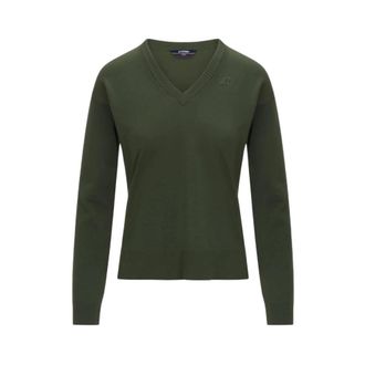 K-Way K2135Sw.576 V-Ausschnitt Pullover - - Knitwear - Damen - Gr&uuml;n - S