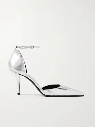 Proenza Schouler Slash Pumps Aus Kunstleder Mit Spiegeleffekt - Silber