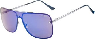 Guess Homme, Accessoires, Gris, Taille: ONE Size Lunettes de soleil aviateur &agrave; monture m&eacute;tallique
