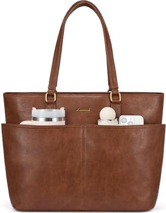 Lovevook Grand Sac &agrave; Main Femme Polyvalent, Cabas &Eacute;l&eacute;gant avec Compartiment Ordinateur Portable, Tote Bag Professionnel pour Travail, &Eacute;tudes, Universit&eacute;, Burea