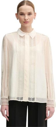 Marc Aurel Femme, Blouses et Chemises, Beige, Taille: 38 FR Chemise &agrave; col classique
