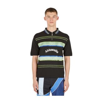 Ahluwalia Studio Gestreiftes Poloshirt - - Tops - Herren - Schwarzk - M