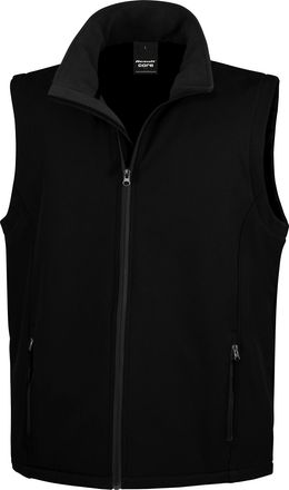 Result Core Herren Bodywarmer Core Printable Softshell Schwarz Black/Black XXL