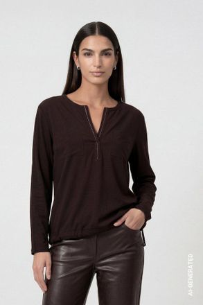 Monari Langarmshirt Bluse