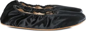 The Row Ballerinas aus Samt - Schwarz