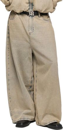 Misbhv Misbhv, Homme, Pantalons, Beige, Taille: W32 Balloon Denim Pantalons