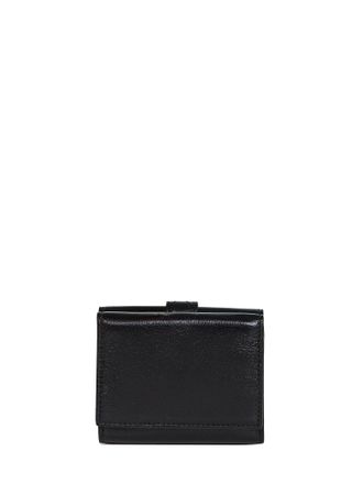 Chlo&eacute; Womens Mini Tri-Fold Wallet Paddington Black Calf Leather & Purses