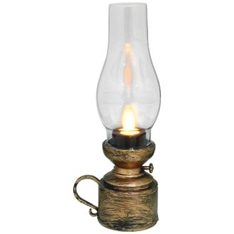 Lurrose Vintage Tischlampe Elektronische Retro Petroleumlampe mit Wackelfunktion Warmes Licht f&uuml;r Schreibtisch und Neujahrsdekoration Kupferfarbenes Wohndekor