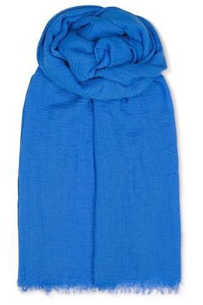 Malito more than fashion Malito - S604 - &Eacute;charpe tendance pour femme - En viscose - L&eacute;g&egrave;re - Couleur unie - Douce et respirante, bleu, 180 x 90