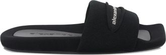 Alexander Wang logo squared-toe slides - Schwarz