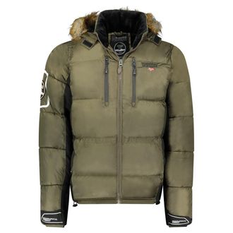 Geographical Norway Danodb Men Dsitribrands Production Herren Winterparka mit Kapuze und Kunstfell Warm Wasserdicht Winddicht Lange Outdoor Jacke Atmungsaktiv Herbst Wint