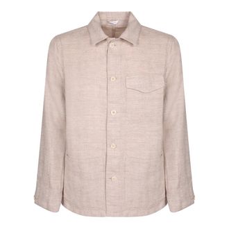 Boglioli Leinen Overshirt - - Shirts - Herren - Beige - M