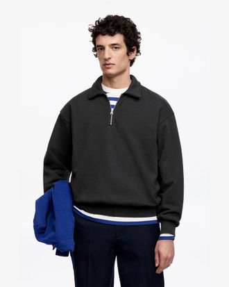 Arket Poloshirt Mit Kurzem Rei&szlig;verschluss -Blau