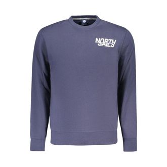 North Sails Baumwoll-Sweatshirt mit Rippb&uuml;ndchen und Rundhalsausschnitt - - Sweatshirts & Hoodies - Herren - Blau - M