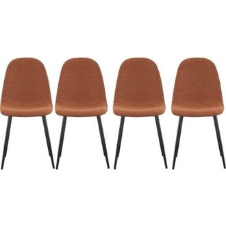 M&S Collection M&s - Lot de 4 chaises 45x54x87 cm en tissu terracotta - yuno