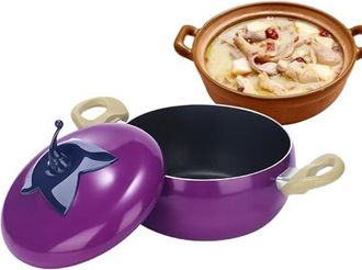 Generic Casserole avec couvercle, casserole avec couvercle - Casserole de cuisine profonde en forme de fruit | Po&ecirc;le de cuisine &agrave; induction antiadh&eacute;sive, uste