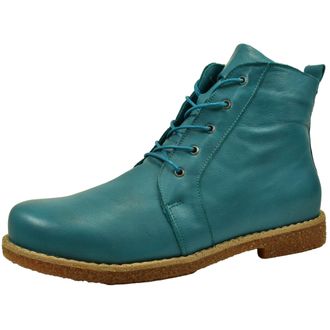 Andrea Conti Damen Stiefelette Leder Schn&uuml;rboot Krepp Laufsohle 0348718, Gr&ouml;&szlig;e:39 EU, Farbe:Blau