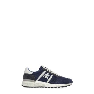 Premiata Homme, Chaussures, Bleu, Taille: 44 EU Baskets en cuir et tissu technique