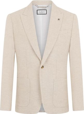 Philipp Plein Homme, Vestes, Beige, Taille: S Linen Blazer Gigolo Fit