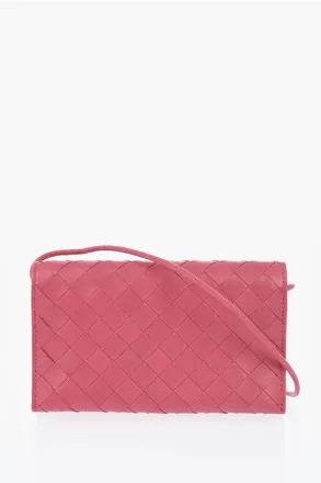 Bottega Veneta Geflochtenes Leder-Portemonnaie mit Trageriemen Gr&ouml;&szlig;e Unica