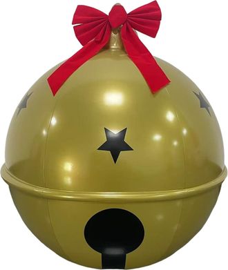 Generico Aufblasbare Weihnachtsverzierung | Wasserfeste Giant Jingle Bell Aufblasbar f&uuml;r Yard, Garten, Hof, Lawn & Frontt&uuml;r, perfekte Weihnachtsfeier & Feierta