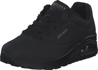 Skechers Uno Stand on Air Baskets pour Femme, Black Durabuck/Mesh, 36.5 EU Large
