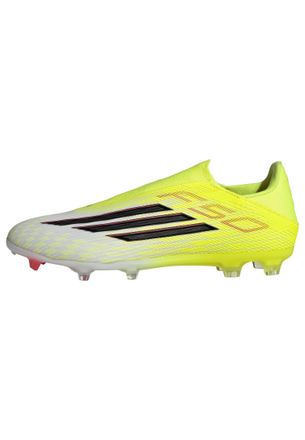 adidas Unisex F50 League Laceless Firm Ground/Multi Ground Football Boots, Team solar Yellow 2/core Black/Lucid red, 41 1/3 EU