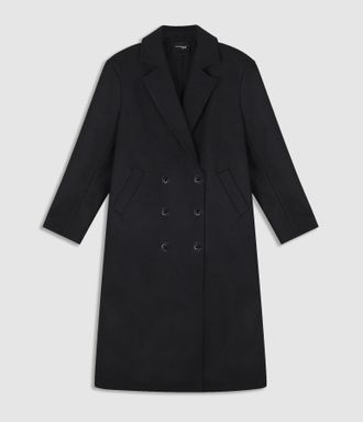 Jeanne Vouland Caban Mato Long Laine Cachemire Noir