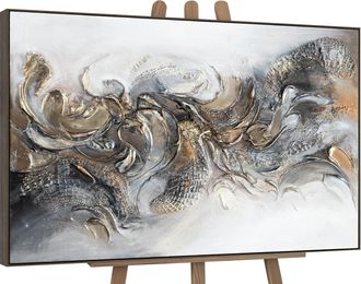 Yohji Yamamoto Art Luxus Abstrakt Acryl Gemälde auf Leinwand Melodie handgemalt Wandbilder Wohnzimmer modern Wohndekor Büro Lobby schwarz Gold Bild echte Kunst 140x1