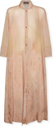 Elena Miro Femme, Blouses et Chemises, Beige, Taille: 40 FR Chemise longue en organza imprim&eacute;