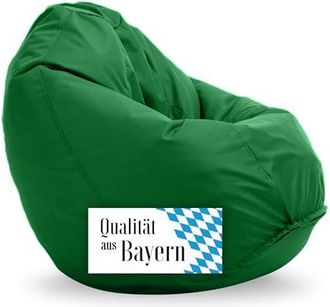 Bruni Pouf Classico M - Vert sapin - Pouf avec sac int&eacute;rieur, pour jouer et lire - Housse amovible - Perles en polystyr&egrave;ne de qualit&eacute; alimentaire - Fabriqu&eacute;
