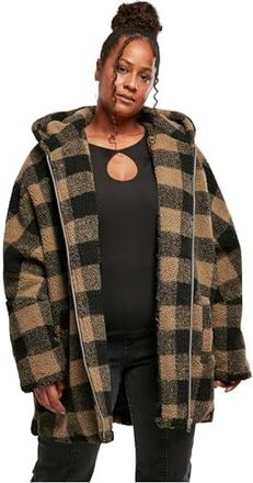 Urban Classics Veste Sherpa à Capuche pour Femme, Taupe/Noir, XXL