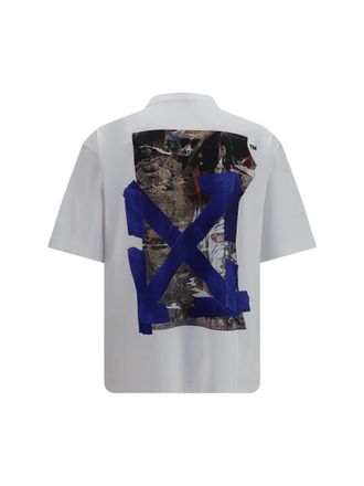 Off-white Mens Skate T-Shirt Arrow With Bacco White Cotton T-Shirts And Polos